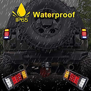 LIMICAR 40 LED Trailer Tail Lights Kit Waterproof with Reverse Turn Signal Brake Trailer Light For UTV UTE RV Camper Pickup Truck, Boat(2 Pack)