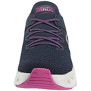 Skechers Women's GO Run Glide Step Hyper-Dash Charge Sneaker, Navy, 9
