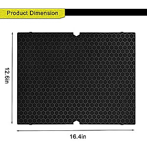 116130 Replacement Filter H for Winix 5500-2 AM80 Air Purifier True HEPA Activated Carbon Pre-Filters 2 Pack Washable Advanced Control Filter and 2 Pack PlasmaWave Odor Reducing Carbon Filters