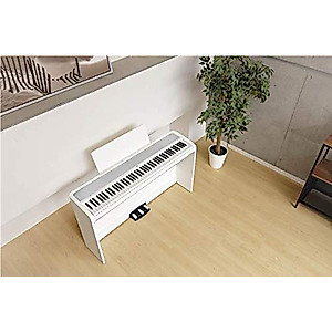 Korg B2SP Digital Piano - White Bundle with Furniture Stand, Three-Pedal Unit, Bench, Instructional Book, Austin Bazaar Instructional DVD, and Polishing Cloth
