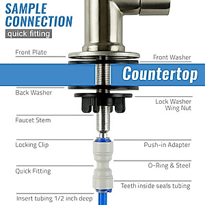 iSpring RCC7 Under Sink Reverse Osmosis System + iSpring GA1-ORB Lead-Free Faucet