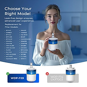Waterdrop Plus 8171413 Refrigerator Water Filter, Replacement for Whirlpool® 8171413, EDR8D1, Kenmore® 46-9002, NLCS200, NSF 401&53 Certified, 𝐑𝐞𝐝𝐮𝐜𝐞 𝐏𝐅𝐀𝐒, Pack of 3 (Package may vary)