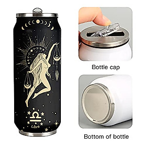 tatamonkey Libra Constellation Tumbler Zodiac Mens Womens Stainless Steel Tumblers Astrology Fans Birthday Gifts Coffee Sublimation Mugs Car Cup - 17 OZ