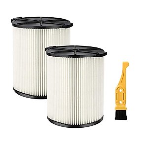 2-Pack VF4000 Replacement Filter for Ridgid 72947 Standard Wet dry Vac 5 to 20 Gallon 6-9 Gal Husky Vacuum Compatible WD5500 WD0671 RV2400A RV2600B Vac