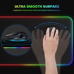 YXLILI Mouse Pad Gaming Large Mouse Pads for Keyboard and Mouse Extended RGB Mouse Mat, 12 Lighting Modes, Waterproof, Non-Slip Rubber Base XXL Mousepads for Desk Computer PC Laptop-31.5 X 12inches