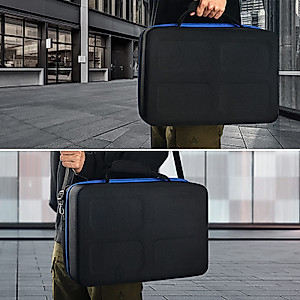 Hard Shell Carrying Case for Playstation 5 Console, Travel Case for PS5 Compatible with Disc& Digital Edition with Base On, Storage Bag for PS5 DualSense Controllers/Pulse 3D Headset/Cords and Other Accessories