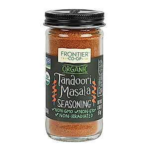 Frontier Co-op Organic Tandoori Masala Seasoning, 1.8 Ounce Jar, Paprika, Cumin, Coriander, Garlic, Ginger, Cardamom, Kosher