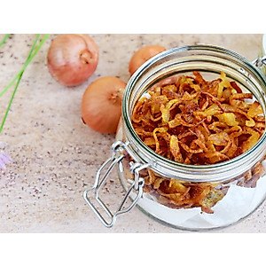 Jans Crispy Fried Red Onion | Garnishing, Seasoning, Topping | Large 8 oz