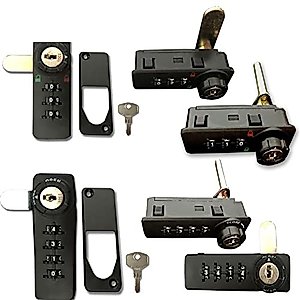 Combination Cabinet Cam Lock 3-4 Digit with Reset Key for Door Locker Office Drawer Jewelry Box MS514 1Pcs (Color : 4V Lock Backplane)