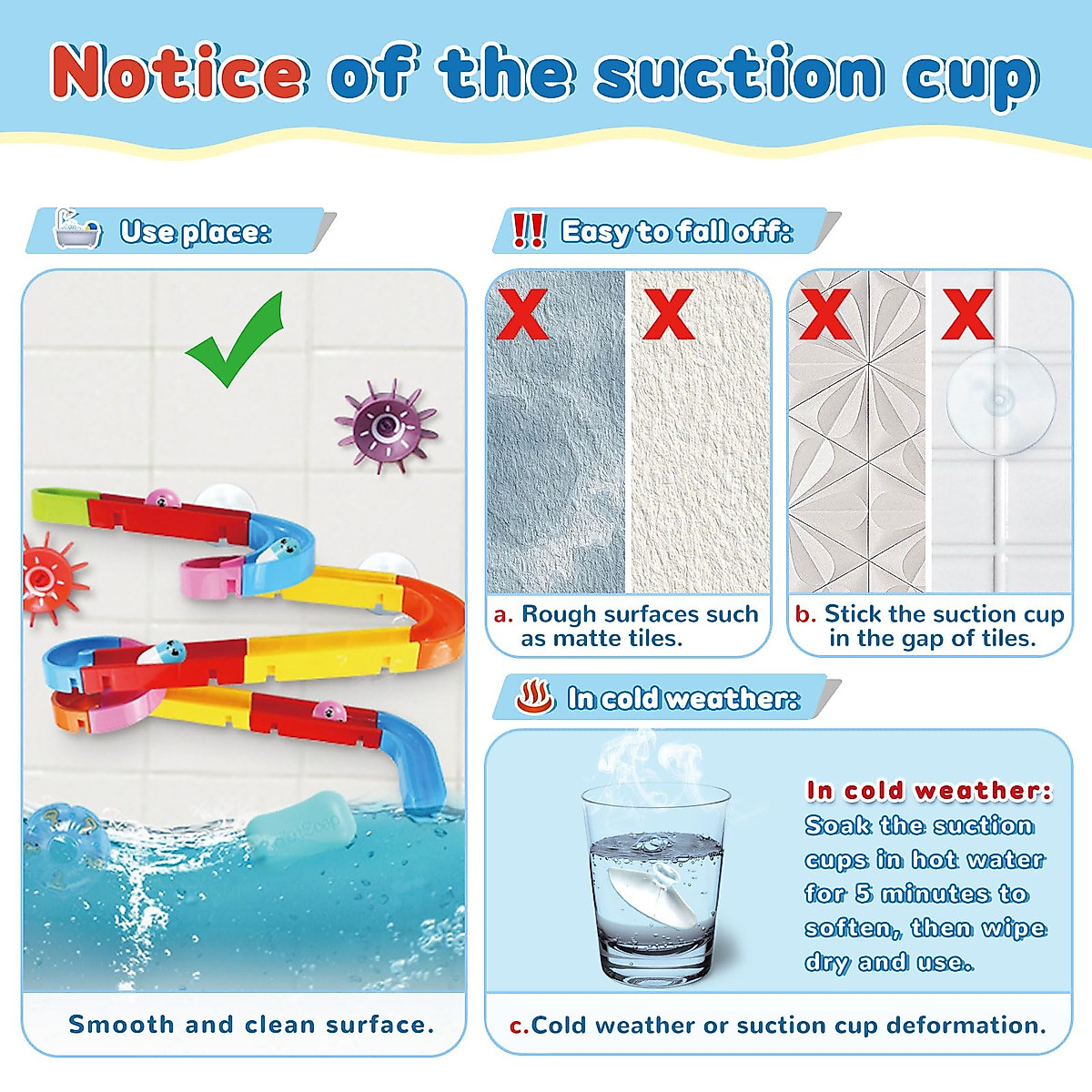 Bath Toys for Kids Ages 3-4-8 Toddler Bathtub Toys Slippery Slide Track DIY Mold Free Shower Toddler Toys with Suction Cups Birthday Gift for Boys Girls Bath Time Ages 3 4 5 6 7 8(38PCS)