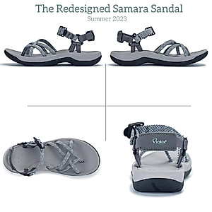 Viakix Womens Walking Sandals – Comfortable Stylish Athletic Sandals for Hiking, Outdoors, Travel, Sports, Travel, Beach