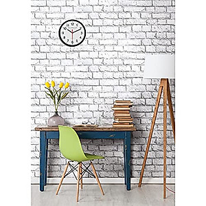 Always Home Westminster Clock Company 8 Inch Quartz Wall Clock (Standard Clock) Ticking/Battery Operated for School Office Classroom