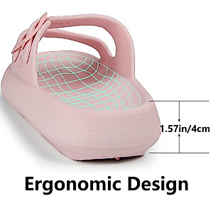 Weweya Double Buckle Slides For Women Pillow Slippers Adjustable Eva Slip On Wide Width Slides Sandals Light Pink Women Size 11 11.5