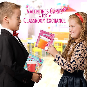 Valentines Day Cards for Kids- 24 set of Butter Slime with Valentine's Day Card Bulk, School Classroom Valentine's Gifts Exchange, Valentine's Party Favors for Kids, Valentine's Prizes