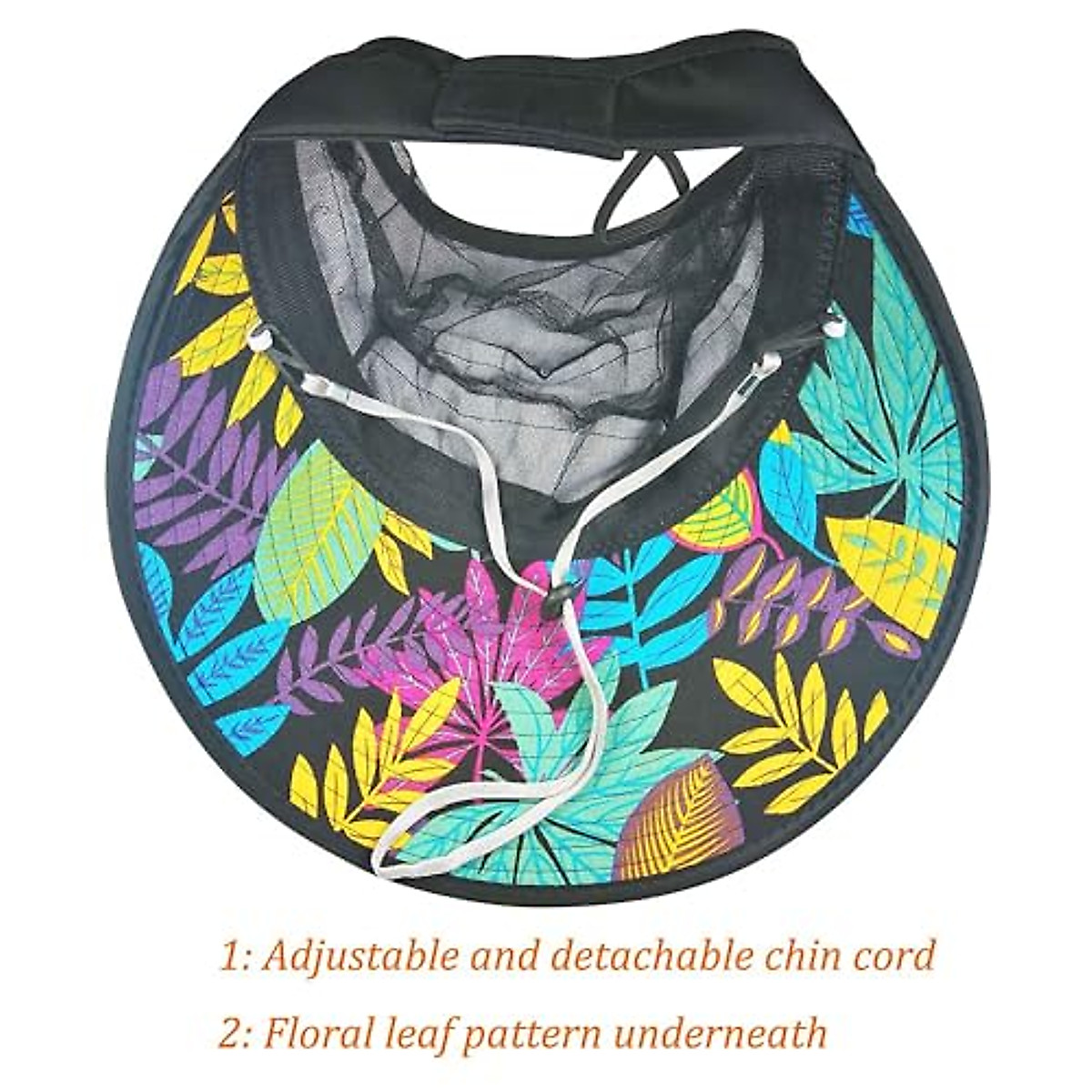 HINDAWI Sun Hats for Women Sun Hat Wide Brim UV Protection Summer Beach Foldable Visor Black