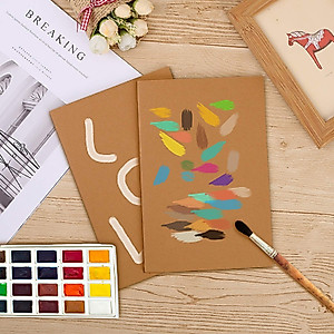 COLOURFUL US Heavyweight Brown Kraft Cardstock, 100 Sheets 300 GSM (110 lb. Cover) 8.5 x 11 inches for Arts and Craft, Drawing, DIY Projects