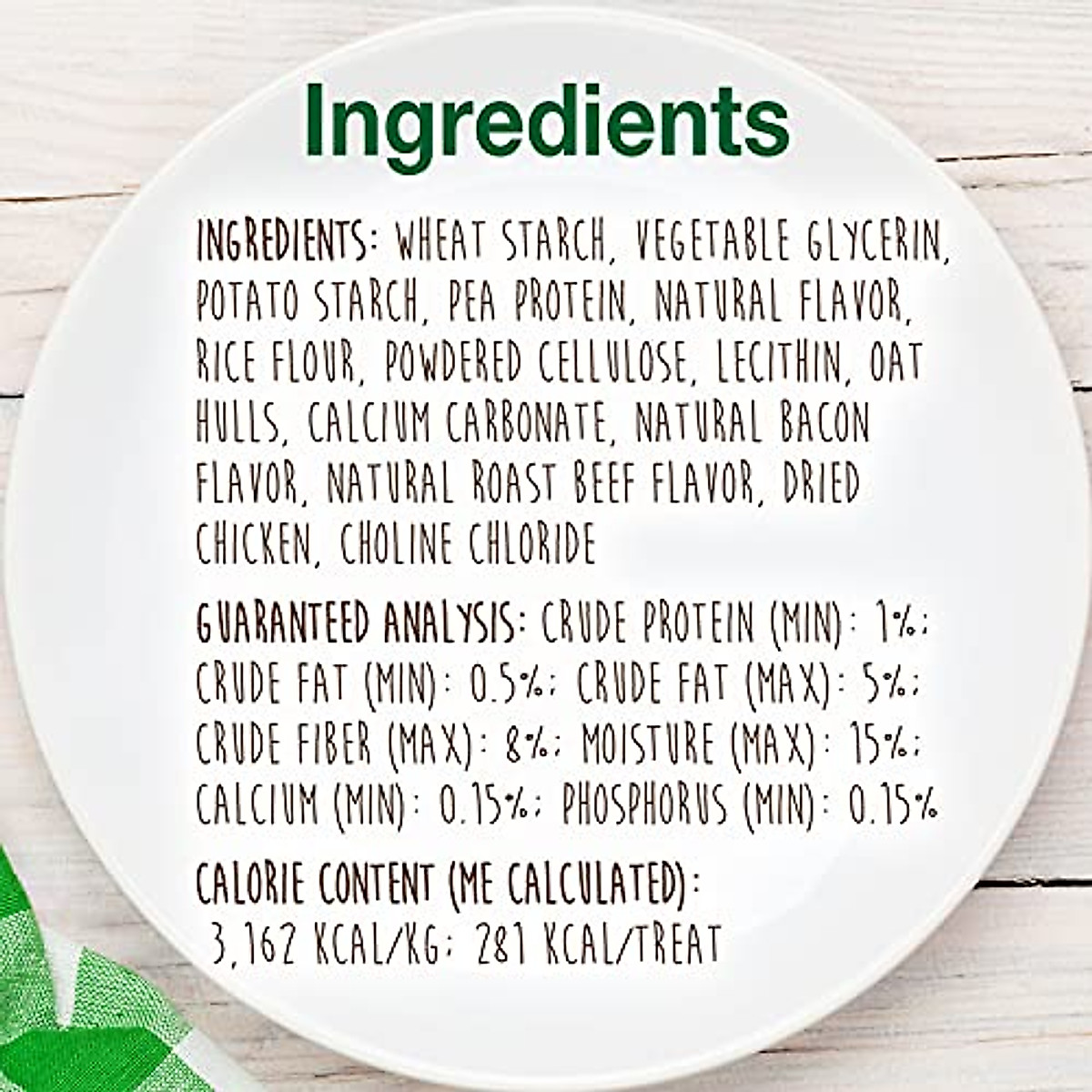 Nylabone Healthy Edibles Natural Dog Chews Long Lasting Bacon Flavor Treats for Dogs, Medium/Wolf (2 Count)