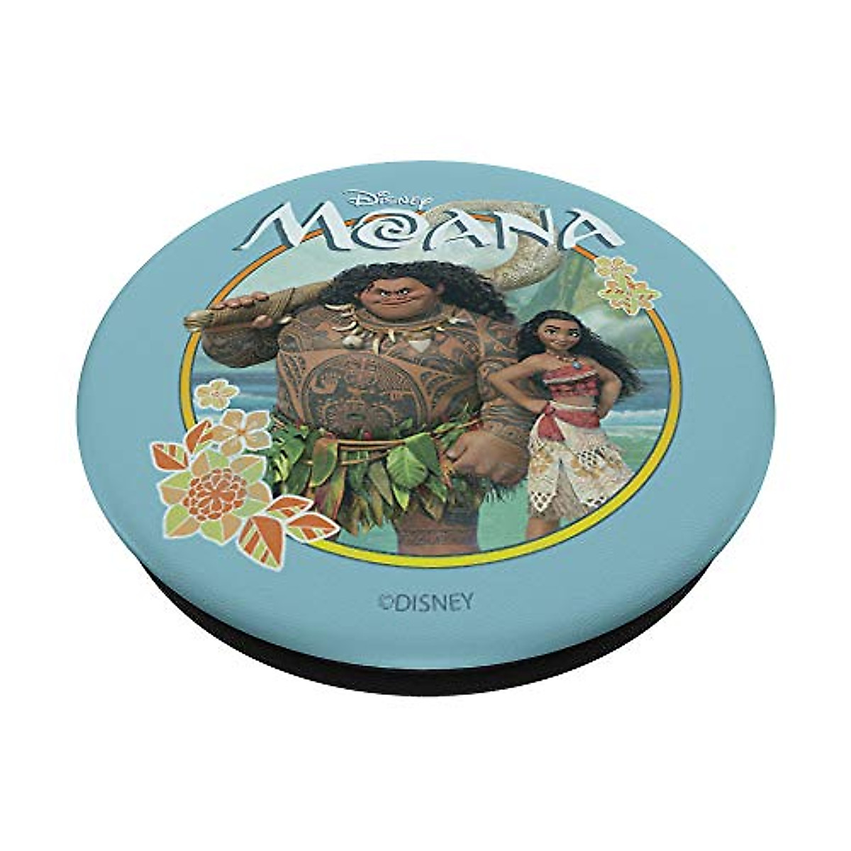 Disney Moana Maui And Moana Circle Portrait PopSockets PopGrip: Swappable Grip for Phones & Tablets