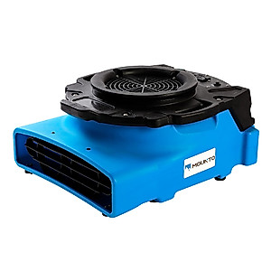 MOUNTO 1/4hp 1200cfm 2 Speed Low Profile Air Mover Floor Carpet Dryer Blower Fan for Water Damage Restoration