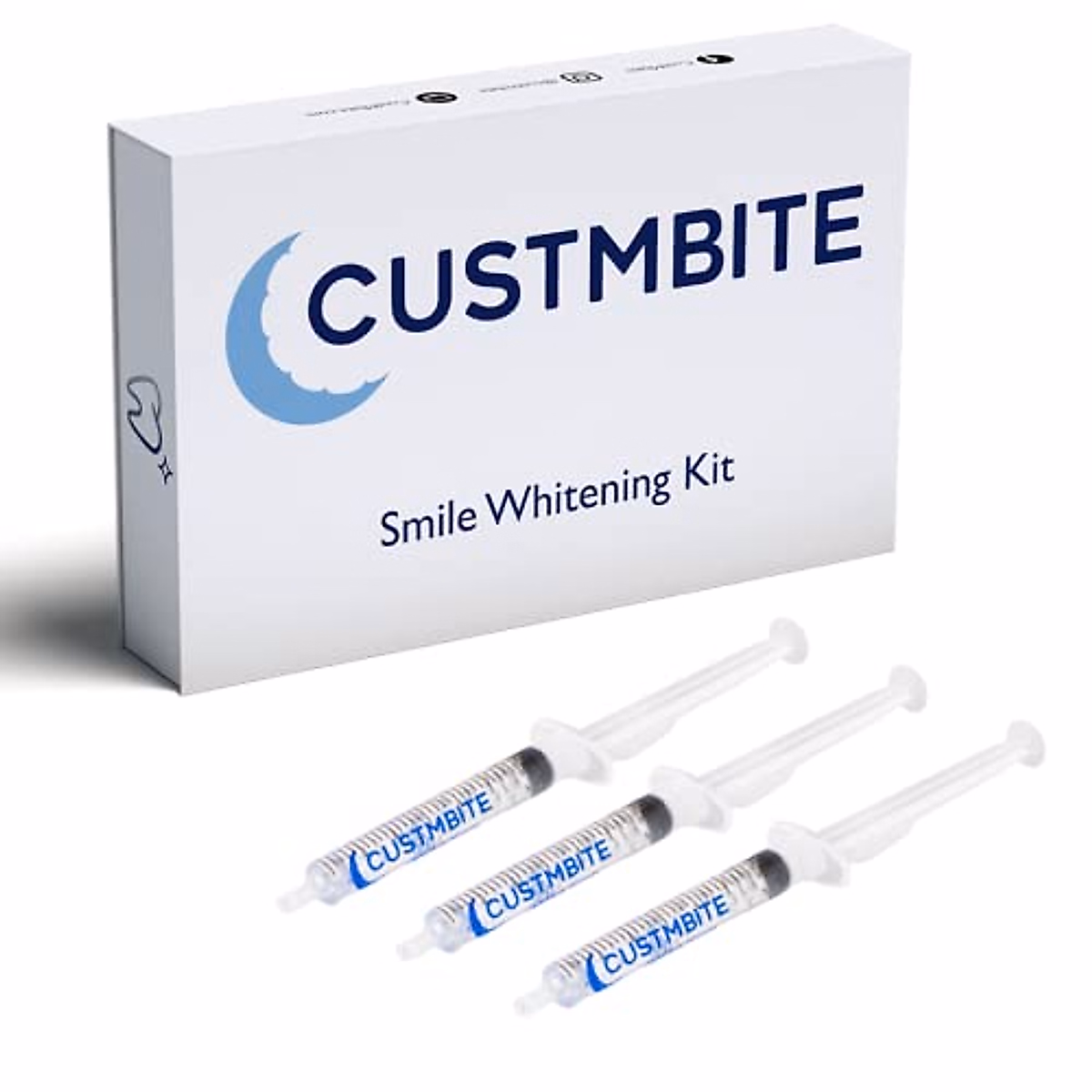 CustMbite Premium Teeth Whitening Gel Applicator, 22% Carbamide Peroxide, (3) 3ml Applicators