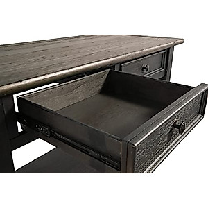 Signature Design by Ashley Tyler Creek Modern Farmhouse Sofa Table, Brown & Black