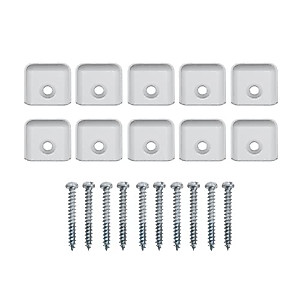 RV Trim End Caps Vinyl Trim Strips White Flat End Cap for RV Camper Trailer 1" Trim Molding with Screws 10 Pack