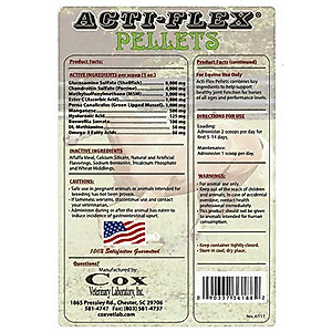 Acti Flex EZE-GO Packs. Pelleted Supplement Supports Healthy Joint Function in Horses of All Ages and Performance Levels. Highly Palatable. Convenient, 1-Oz, EZE-GO Packs. 80-Day Supply. Made in USA.