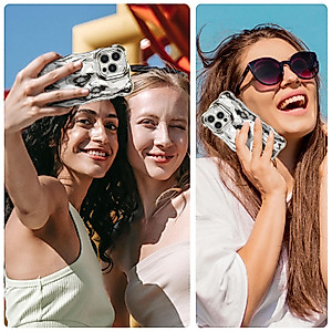 UEEBAI Ripple Case for iPhone 13 Pro Max, Cute Silver Cover Wave Shape for iPhone Case Pretty Aesthetic 3D Phone Cover, Water Ripple Shell 3D Chrome Design for Women and Girl, Silver