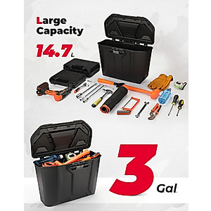 KEMIMOTO Removable Storage Bins, Passenger Under Seat Storage Box Compatible with Can-Am 2016 2017 2018 2019 2020 2021 2022 2023 Defender HD8 / HD10 / HD5 / Max HD8 / Max HD10, Replace OEM #715003314