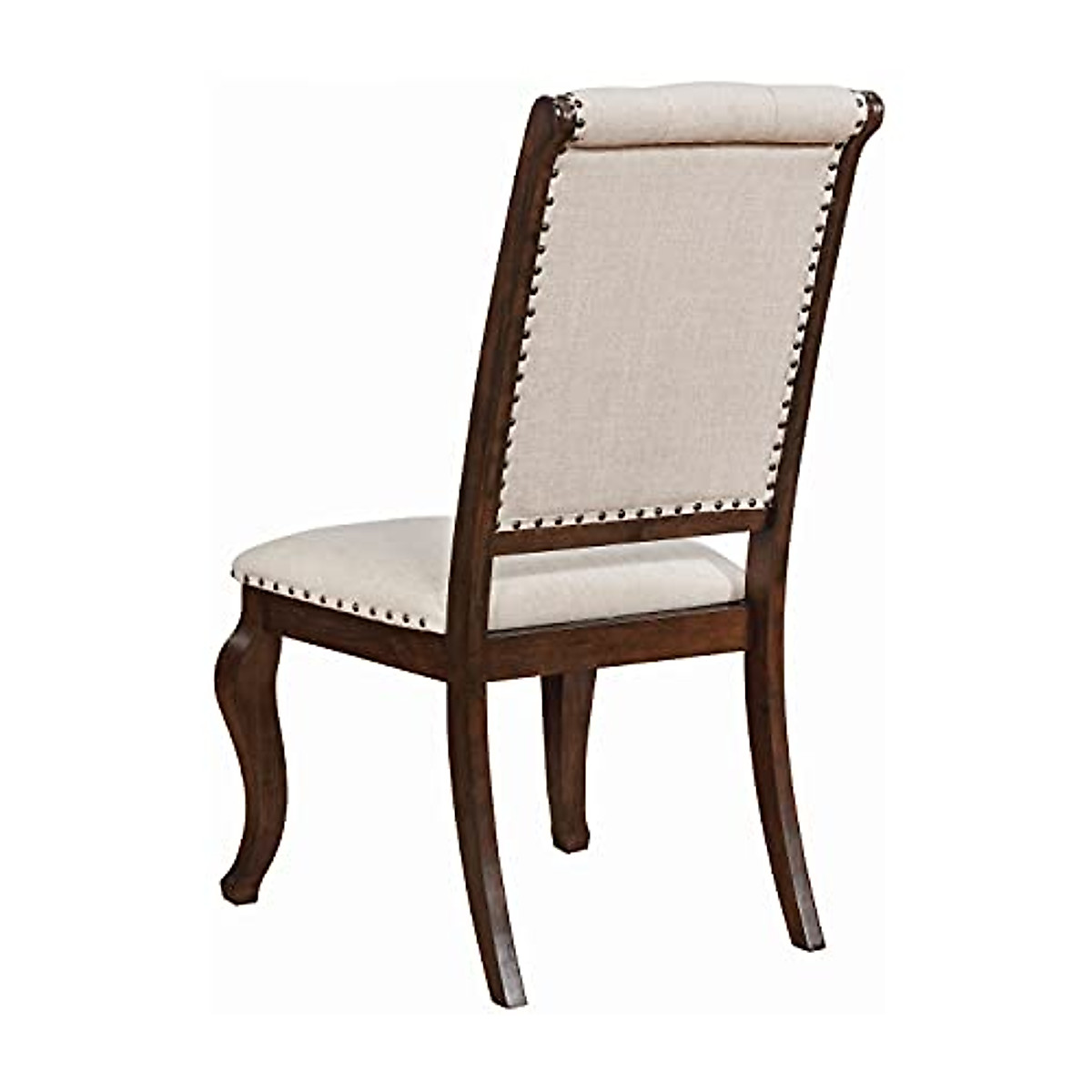 Coaster Furniture Glen Cove Dining Chairs with Button Tufting and Nailhead Trim Antique Java and Cream (Set of 2) 110312
