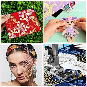 70 Pcs Japanese Jelly Cotton Fabric Patchwork Roll, 2.55 Inch Cotton Fabric Quilting Strips Roll up Jelly Fabric Patchwork Cotton Fabric for Quilters and Sewing DIY Crafts