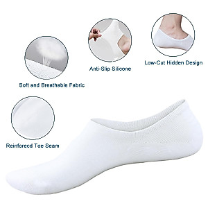RICHBULL 20Pairs No Show Socks for Women & Men,Low Cut Socks Breathable Casual Socks Thin Sock No Slip