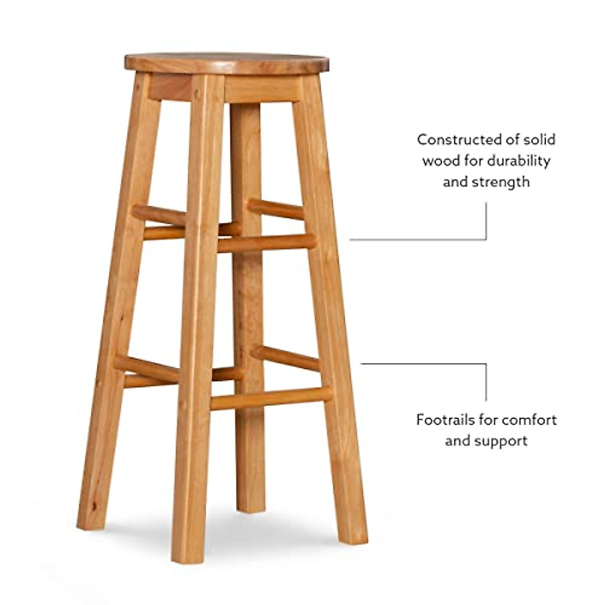 Linon 29-Inch Barstool With Round Seat