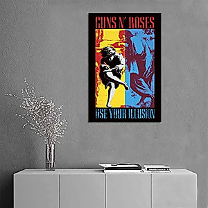 Guns N Roses Use Your Illusion Canvas Art Poster and Wall Art Picture Print Modern Family Bedroom Decor Posters 08x12inch(20x30cm)