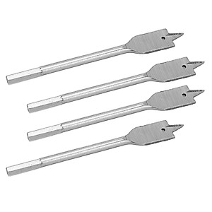 Spade Drill Bit Set Paddle Flat Bits 4 Pcs Openin 19mm / 0.7in Flat Wood Drill Bits for Woodworking Keyholes and Other Fine Drilling DIY Flat Drill