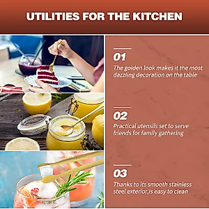 WARMAPE 20 PCs Gold Cheese Spreader Knives Set, Butter Knife Spreaders for Cheese Board Accessories, Mini Cheese Knife Slicer with Serving Tongs Spoons and Fruit Forks Charcuterie Utensils - Gold