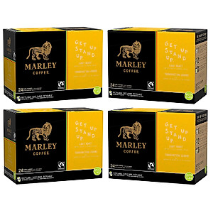 Marley Coffee,Get Up, Stand Up, Single Serve RealCup Organic Light Roast for Keurig K-Cup Brewers, 96 Count
