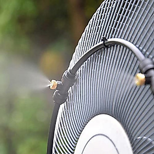WWDZ Outdoor Misting Fan Kit for a Cool Patio Breeze,Water Mister Spray Tube for Cooling Outdoor,Lawn Garden Greenhouse Home Outdoor Fan Cooli