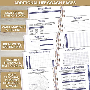 bloom daily planners 2024 (8.5" x 11") Calendar Year Day Planner (January 2024 - December 2024) - Weekly/Monthly Dated Agenda Organizer with Tabs - Daydream Believer, Lavender
