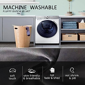 HOWSEESNOW 6FT Giant Bean Bag Chair Cover - Soft Fluffy Dutch Velvet Bean Bag Bed (No Filling, Cover Only), Comfy 6FT Bean Bag Cover, Oversized Lazy Sofa Cover