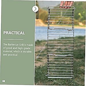 Abaodam Burner Support Portable Bbq Grill Gas Grill Outdoor Gas Bbq Grill Warming Grate Campfire Grill Charcoal Grill Grate Sturdy Furnace End Holder Camping Pot Bracket Camping Accessory