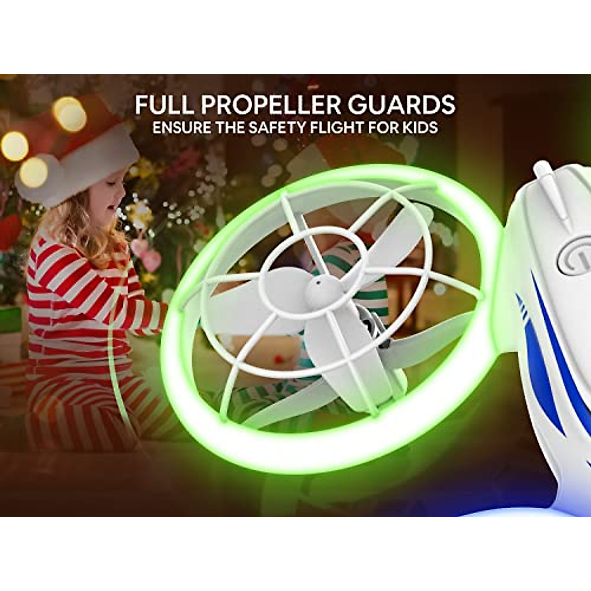 Heygelo S60 Drones for Kids, Mini Drone with LED Lights for Beginners, RC Quadcopter with Altitude Hold and Headless Mode, Full Propeller Protect, 3D Flips, 2 Batteries, Toys Gifts for Boys Girls