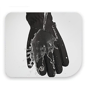 HOKMAH Winter Ski Gloves Waterproof for Women Warm Touchscreen, Warm Gloves for Cold Weather Winter Typing Gloves for Women (Black)