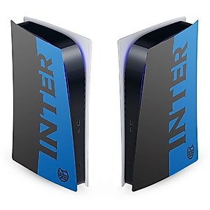 Head Case Designs Officially Licensed Inter Milan Blue and Black Full Logo Matte Vinyl Faceplate Sticker Gaming Skin Case Cover Compatible with Sony Playstation 5 PS5 Digital Edition Console