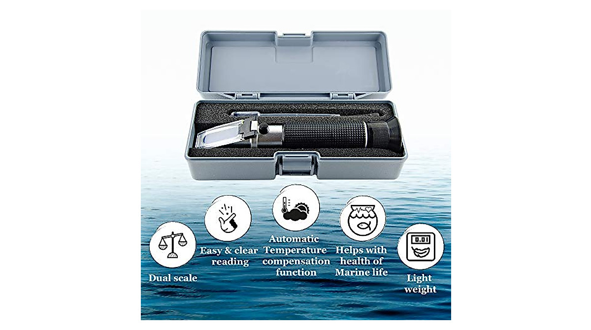 JOR Refractometer, Dual-Range Scale Device to Measure Salinity and ...