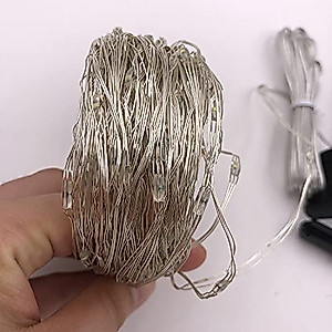 YIWOLIT Solar String Light Outdoor Waterproof, 2 Pack Each 33ft 100 LED 8 Modes Copper Wire Fairy Lights for Garden , Patio, Yard, Home, Wedding, Christmas, Halloween Decoration (Blue)