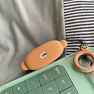 BONTOUJOUR AirPods Pro Case, Newest Super Cute Creative Pet Hat Teddy Dog AirPods Case, Puppy Style Soft Silicone Earphone Protection Skin for AirPods Pro/3 +Ring Hook -Pink