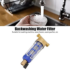 Cyclonic Sedimentation Water Filter, Water Filter G1/2in Robust Pure Copper for Washer