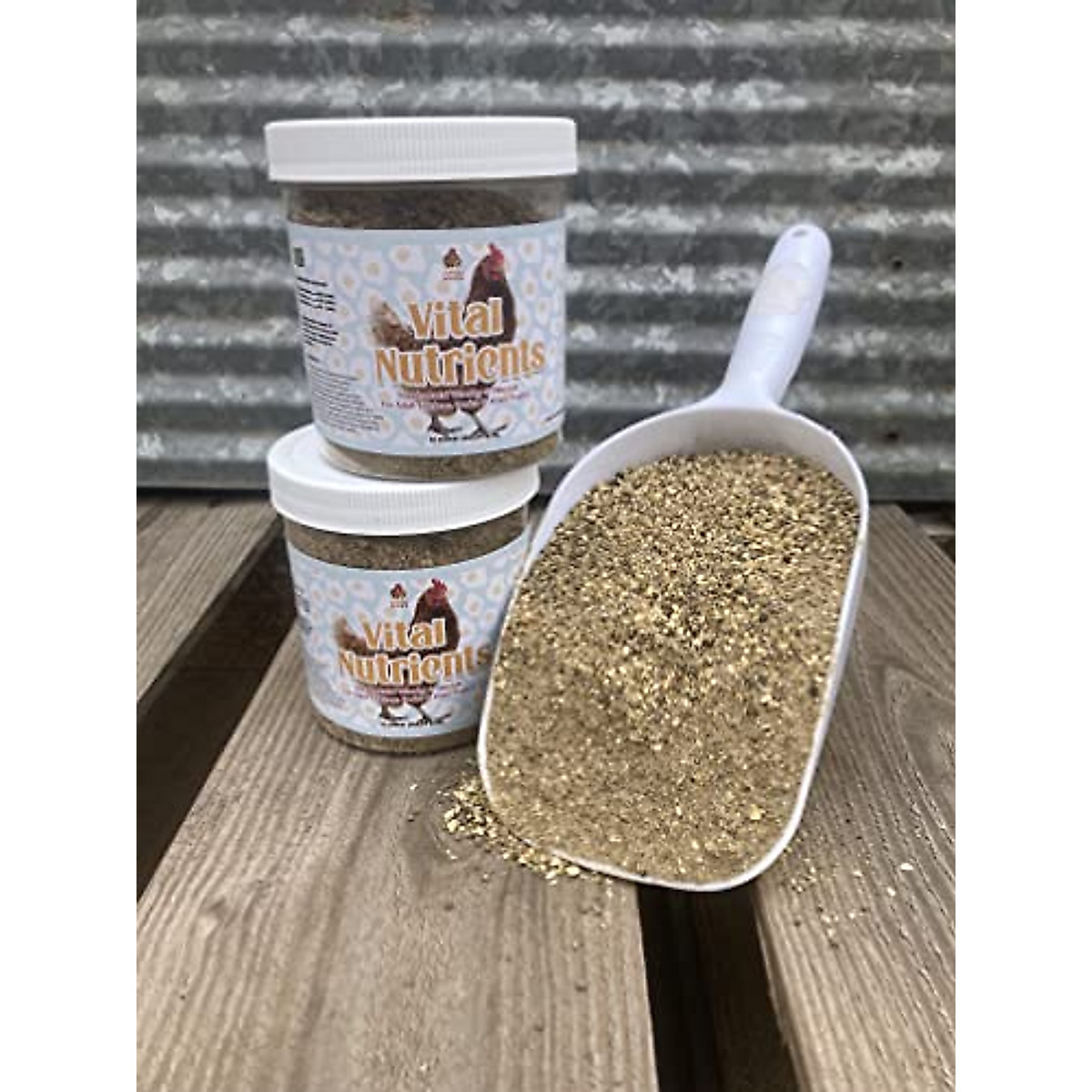Vital Nutrients: Chicken Vitamins for Feed & Molting Supplement, Egg Booster, Poultry & Chicken Vitamins - Pampered Chicken Mama (1.5 pounds)