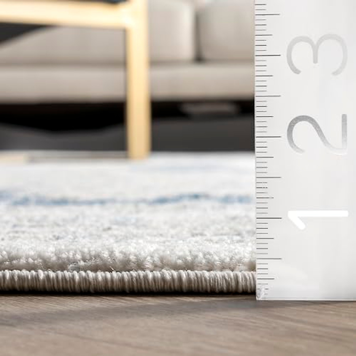 nuLOOM Paisley Verona Vintage Persian Area Rug, 6' 7" x 9' Oval, Blue